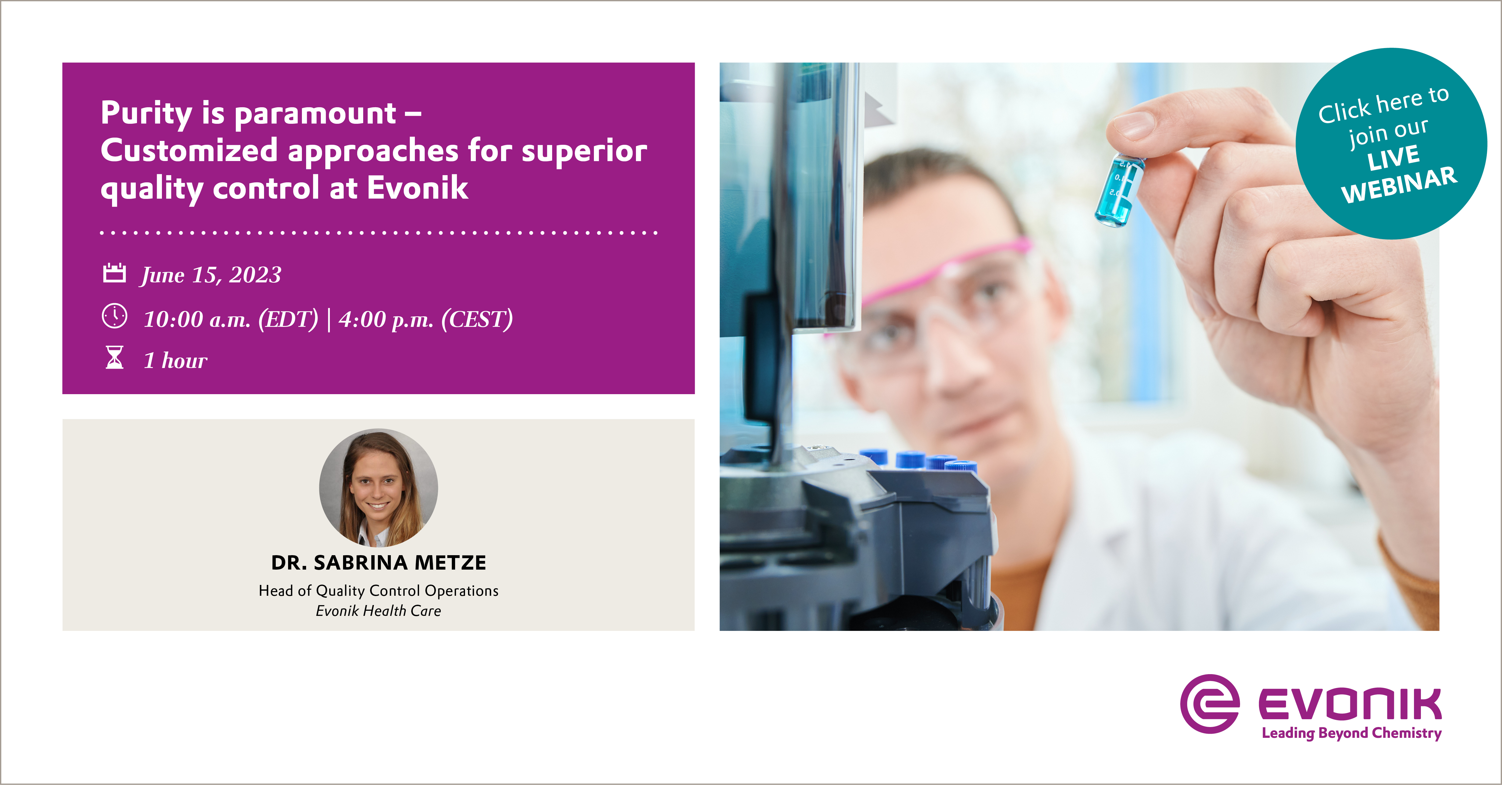 Webinar: Purity is paramount: Customized approaches for superior ...